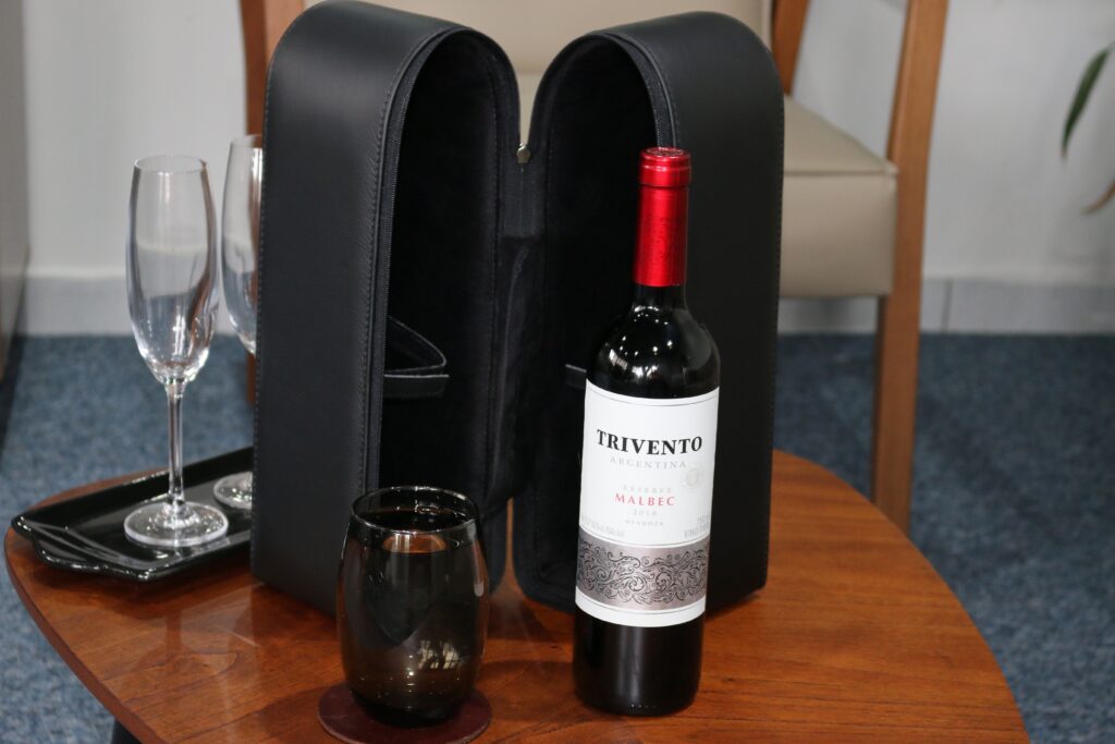 Porta-vinhos de Couro para 2 garrafas - Wine Bag - Timing